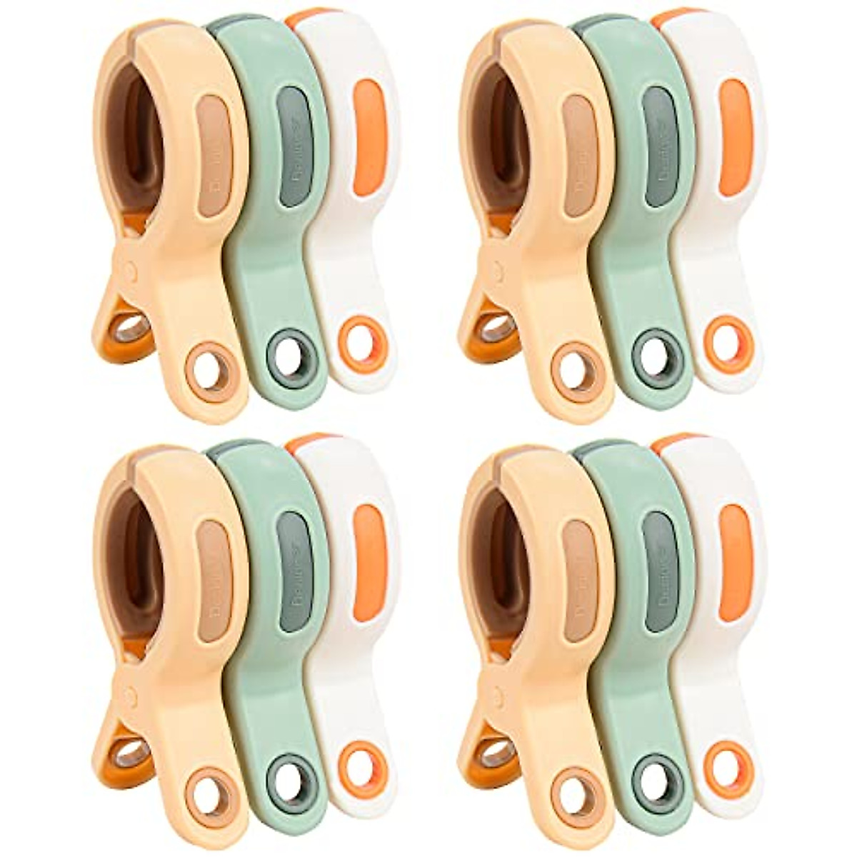 Linkidea Beach Towel Clips for Beach Chairs, Heavy Duty Laundry Clothes Pins Clips with Springs, Plastic Strong Beach Chair Clips Keep Towel from Blowing Away