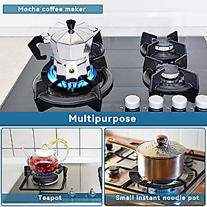Cast Iron Wok Ring, Black Moka Pot Holder Round Gas Range Burner Grate Support Rack Stand for Kitchen