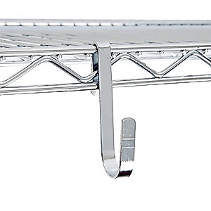 Omega Small Chrome Snap-On J-Hook for Wire Shelving