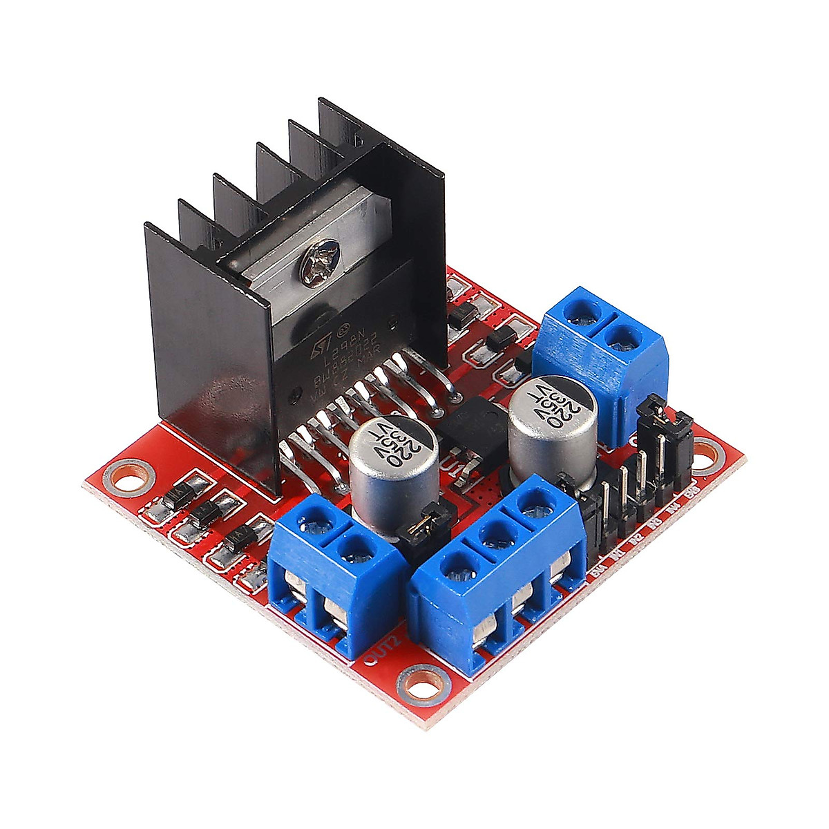6PCS L298N Motor Driver Board Module DC Stepper Motor Controller Dual H-Bridge for Smart Car Robot Power