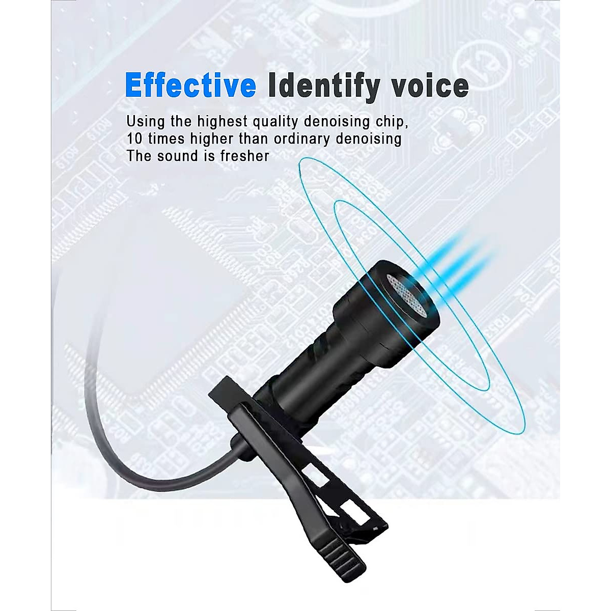 PewAs for USB Professional Lavalier Microphone for PC, Computer, Mac, Laptop, YouTube, Skype, Recording, Podcasting, Gaming Lavalier Microphone 【9.8ft】