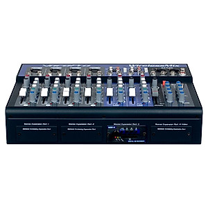 VOCOPRO WirelessMix-2 All-In-One Live Sound / Karaoke Mixer with 2 UHF Wireless Mics & SD Audio Recorder