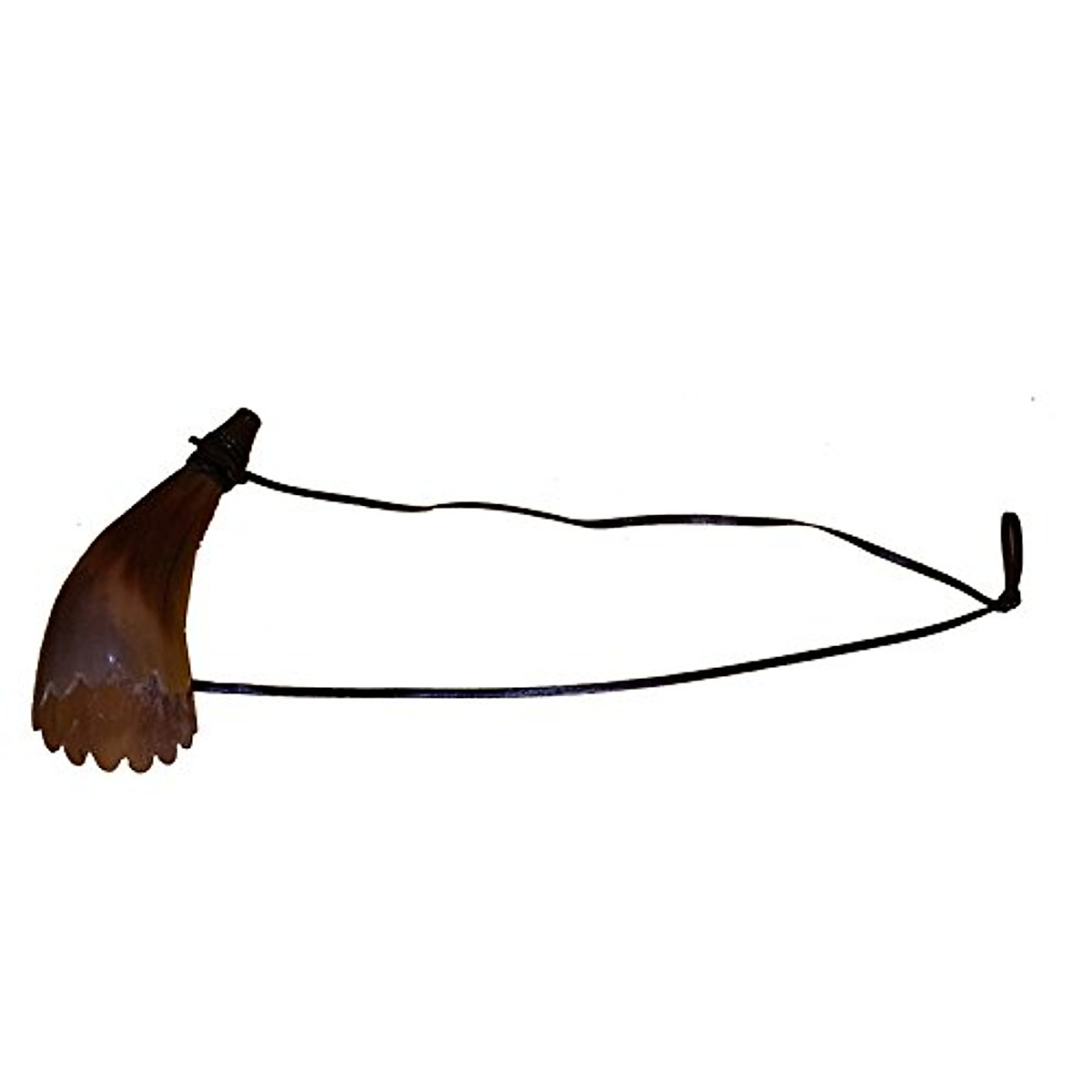 Reed Horn Viking Blowing Horn with Horn Whistle - Handcrafted Ox Horn Bugle - Medium Sound - Festivals, Ceremonies - Medieval Horn Instrument (With Leather Cord-8 Inch)
