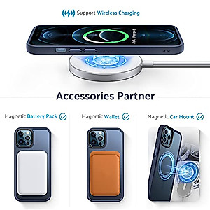 Anqrp Designed for iPhone 12 Pro Max Case, [Support Magsafe] Soft Silicone Slim Anti-Scratch Case for iPhone 12 Pro Max 6.7 inch, Blue