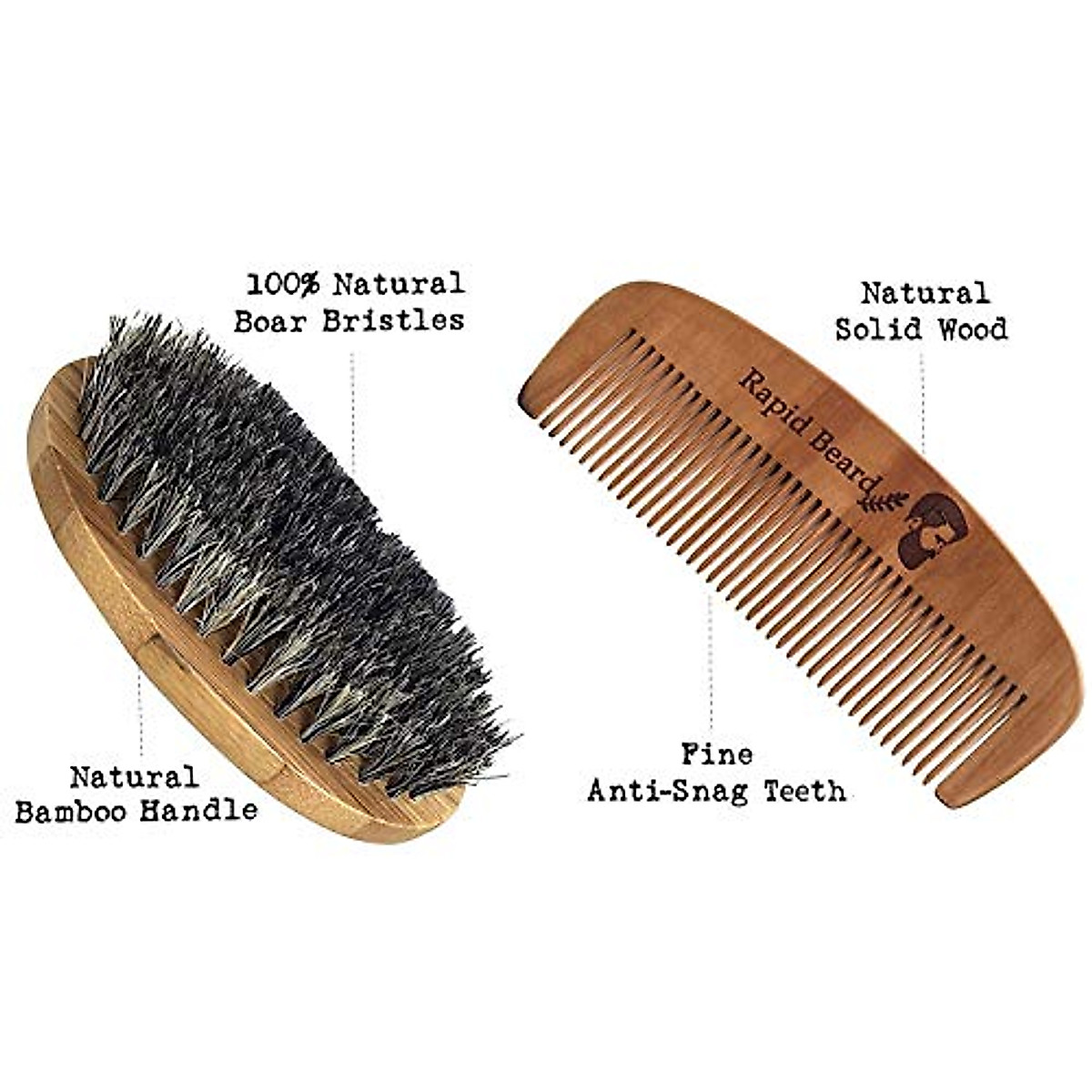 Beard Grooming & Trimming Kit for Men Care - Beard Brush, Beard Comb, Unscented Beard Oil Leave in Conditioner, Mustache & Beard Balm Butter Wax Growth, Styling Scissors - Stocking Stuffers Gift set