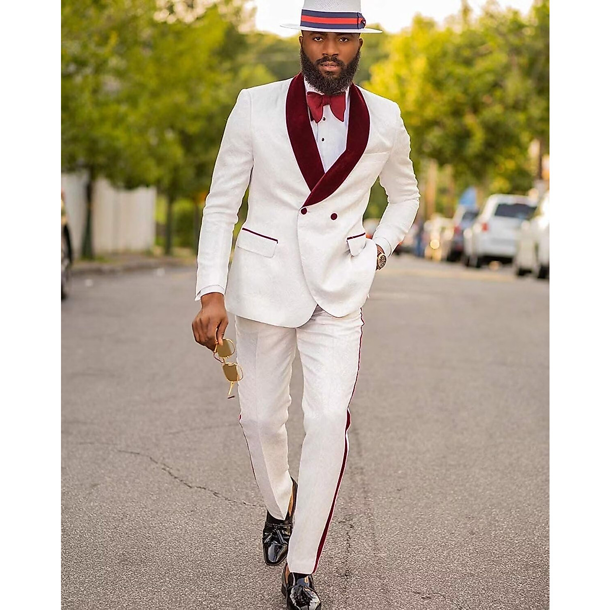 Prom Tuxedos for Men Ivory Fashion Young Men Floral Blazer Suit Jacket Dinner Party Prom Tux