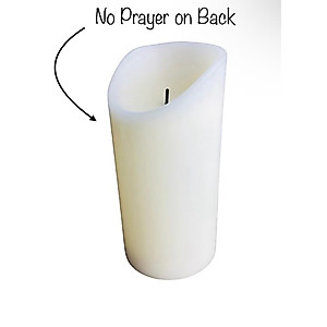 Ships Fast from Texas! Personalized Crucible Smooth Wax LED Flameless Flickering Prayer Candle with Name, Battalion, Company, and Platoon.