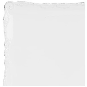 American Atelier Square Dinnerware Sets | White Kitchen Plates, Bowls, and Mugs | 16 Piece Bianca Wave Collection | Dishwasher and Microwave Safe | Service for 4