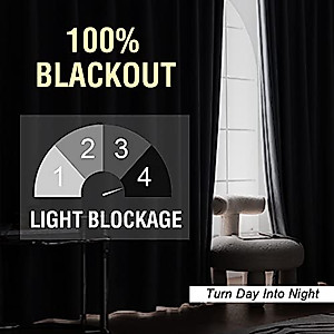 100% Blackout Faux Linen Curtains 96 inches Long Thermal Curtains for Living Room Textured Burlap Curtains with Double Face Linen Grommet Soundproof Bedroom Curtains 52 x 96 Inch, 2 Panels - Sage