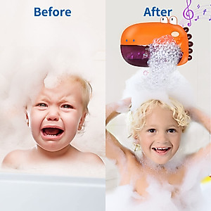 Grechi Dinosaur Bath Toys,Baby Bath Toys for The Baby Bathtub,Toddler Bath Toys Automatic Bubble Machine,Plays 12 Children’s Songs,Bath Bathtub Toys Makes Gifts for Toddlers Age 18m+ Girl Boy