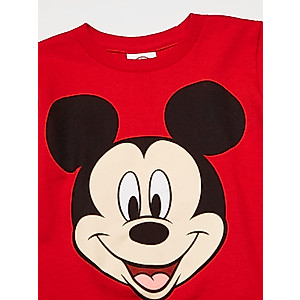 Disney baby boys Mickey, Goofy, Donald 3-pack T-shirts T Shirt, Red/Kelly/Royal, 5T US