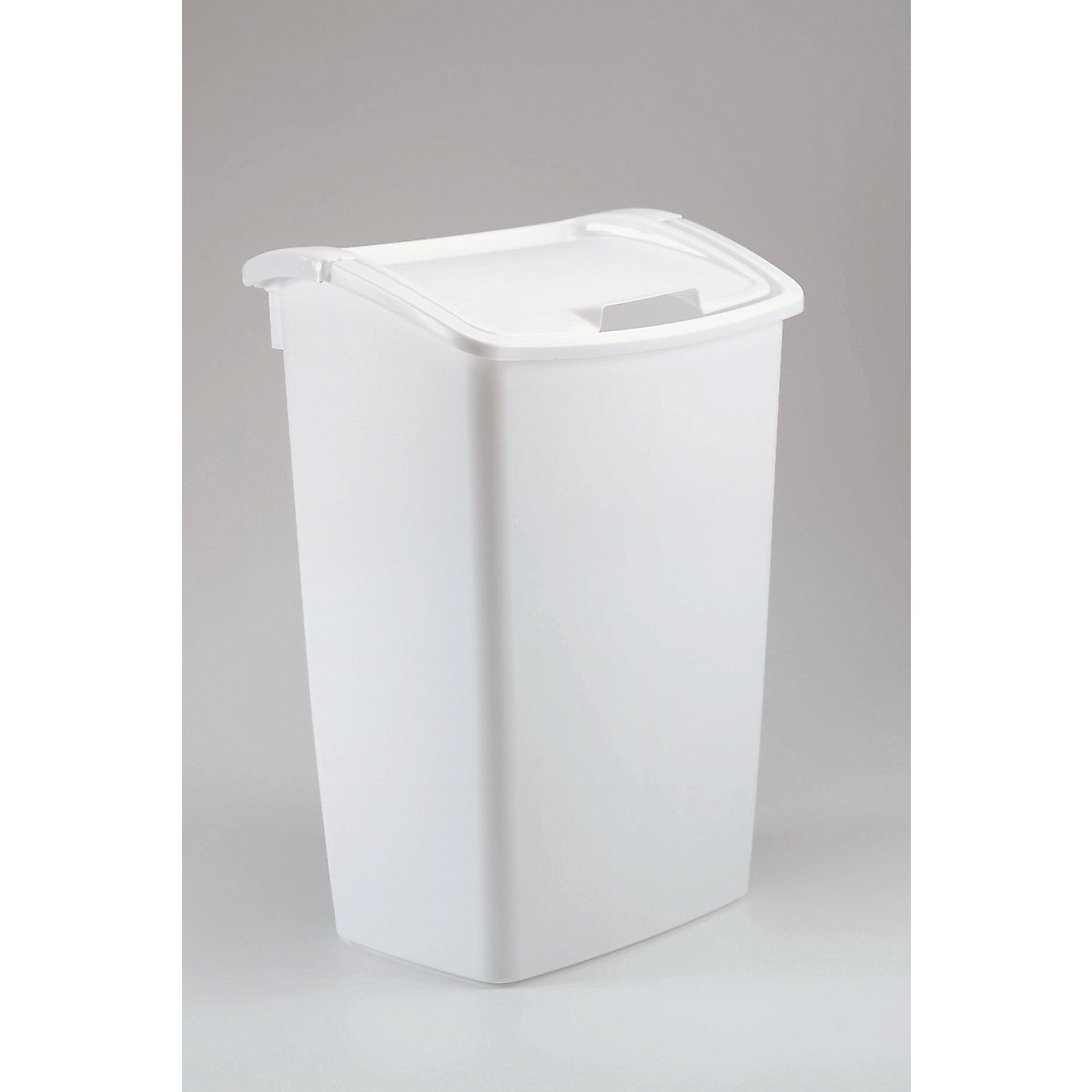Rubbermaid FG280300BISQU Dual-Action Swing Lid Trash Can for Home, Kitchen, and Bathroom Garbage, 11.3 Gallon, Off-White Bisque, 45-quart, Tan