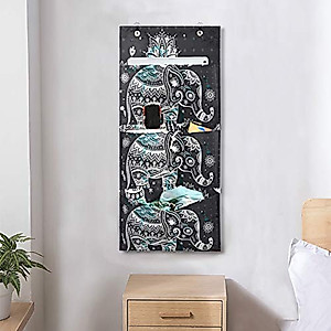 WELLDAY Hanging Storage Bag Elephant Dots Wall Door Closet 4 Pockets Organizer