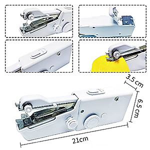 Handheld Sewing Machine Mini Sewing Machines,Portable Sewing Machine Quick Handheld Stitch Tool for Fabric,Kids Cloth,Clothing (battery not included）