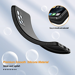 AYSZNBLA for Samsung Galaxy A32 5G Case,Liquid Silicone Gel Rubber Phone Case,Non-Yellowing Phone Bumper Cover,Multi-Color Silicone Phone Case,Non-Slip Full Body Slim Protective Cover(Dark Blue) 1.87