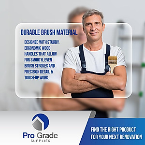 Pro Grade - Chip Paint Brushes - 24 Piece Variety Chip Brush Set