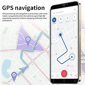 Zyyini M13 PRO Unlock Smartphone for Android 10, 5 Inch IPS HD Screen Face Unlock Cell Phone, 4GB RAM 32GBROM, Dual SIM 3G Call, 8MP 5MP Dual Camera, WiFi, BT, Gold (US Plug)