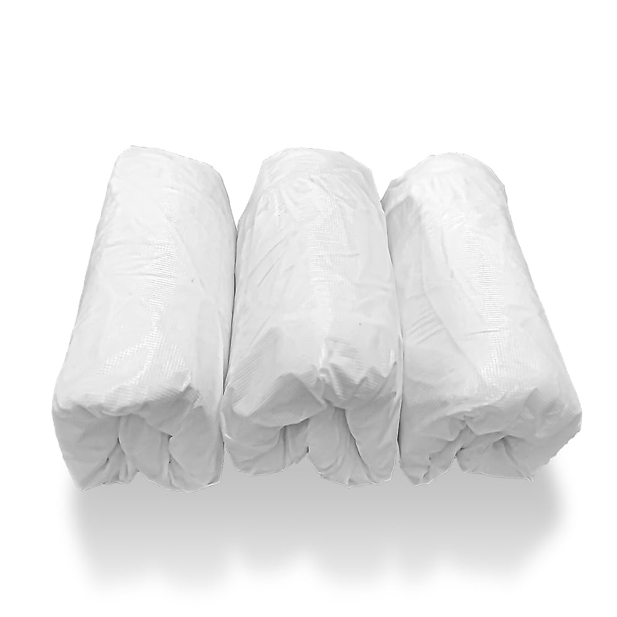 Greenour Shoe Covers Disposable for Indoors Pack of 100 (50 Pairs) Waterproof CPE Booties Shoes Protectors Coverings Fits Up to Size 11 US Men and 13 US Women White Large
