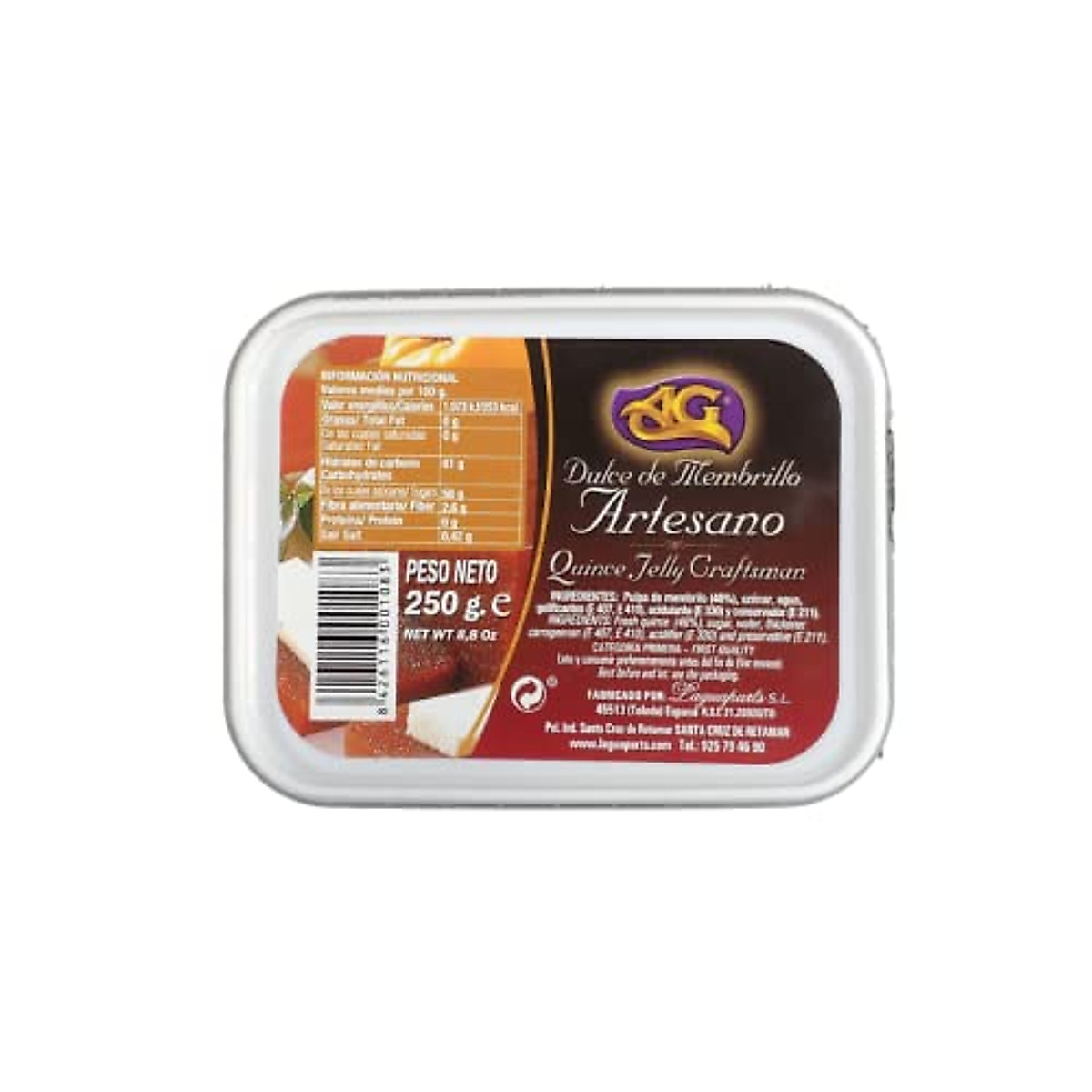 Manchego Cheese (1 lb) + Free Membrillo - Quince Paste - 1 container, 8.8 oz by Carmen & Lola