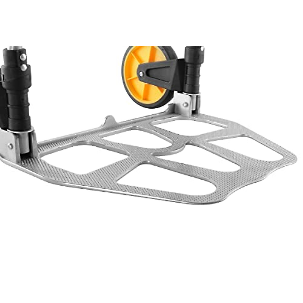 Mount Plus A1 Compact Folding Hand Truck and Dolly with Capacity of 264lbs | Aluminum Heavy-Duty Luggage Trolley Cart with Telescoping Handle and Rubber Wheels | Good for Indoor Outdoor Moving Travel