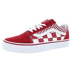 Vans Unisex Old Skool Skateboarding Shoes, Racing Red True White, 11.5 Women/10 Men