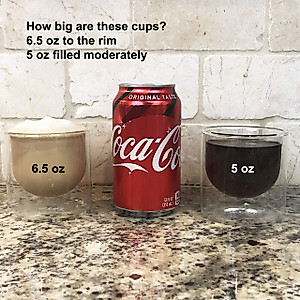 BTaT- Double wall glass, Set of 4 (5 oz, 150 ml), Insulated Drinking Glasses, Espresso Cups, Glass Coffee Cups, Cappuccino Cups, Scotch Glasses, Glass Mug for Hot & Cold Beverages