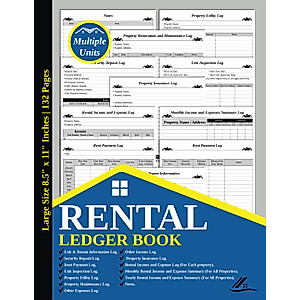 Simple Rental Ledger Book | Rental Income & Expenses Tracker Organizer Log Book | Keep Track and Record of Your Rent Payment | Rental Property Record ... book | Landlord Property Management