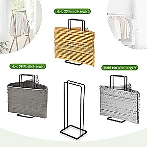 Hanger Organizer,Hanger Stacker for Closet Laundry Room,Holds up 110 Wire Clothes Hangers,Hanger Storage Rack Holder for Adult or Child Clothes Hangers