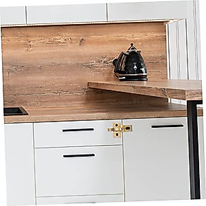 LIGHTAOTAO 4 Sets Automatic Window Latch Cabinet Elbow Window Safety Locks Elbow Catch Brass Elbow Door Elbow Window Device Lock for Cabinet Doors Brass Window Catch Equipment Copper Cupboard