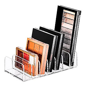 Eyeshadow Makeup Palette Cosmetic Organizer - Waterproof Eyeshadow Organizer for Eye Makeup Palette,Bathroom Countertop,7 Sections (1PCS-Small)