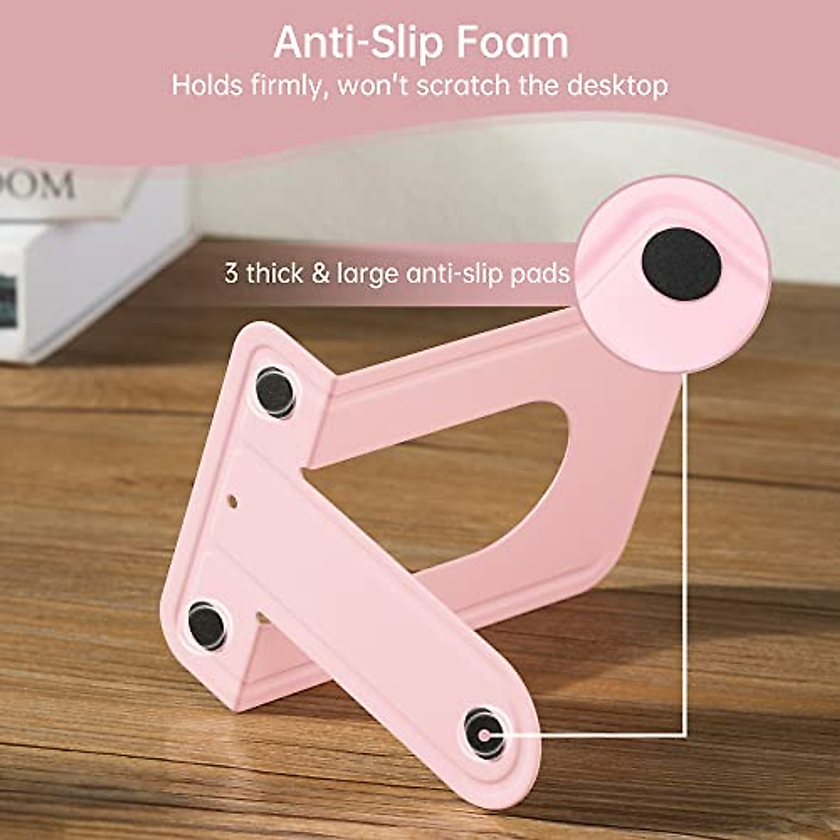 Book Ends Bookends for Shelves Heavy Duty Non-Skid Bookend Metal Book Stopper to Hold Books/Movies/CDs/Video Games Pink 4.6 x 5.7 x 5.9 in 2 Pair/ 4Piece