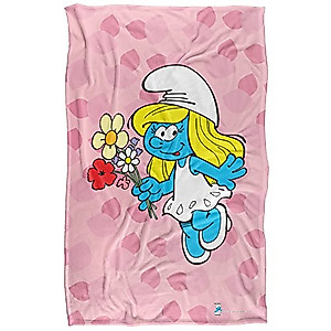 The Smurfs Blanket, 36"x58" Smurfette Silky Touch Super Soft Throw Blanket