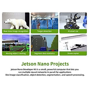 XiaoR Geek Jetson Nano 4GB Developer Kit SUB with 16G eMMC, SD Card Slot, Based on Official Jetson Nano 4GB Core Module Expansion Kit Alternative Solution of B01 Kit (Jetson Nano 4GB SUB)