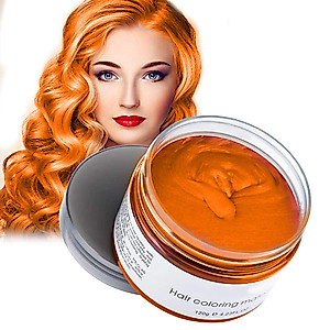 Orange Temporary Hair Color Wax,Orange Hair Spray Color,Natural Hair Wax Color,Hair Wax Dye Gels Ash for Halloween Cosplay,Party,Masquerade.etc (Orange)