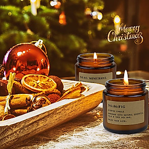 Candles for Home Scented,6Pack Soy Wax Candle Sets,Aromatherapy Candle Gift Set for Women,150 Hours Long Burn Time, Amber Jar Candle Candles Gift for Birthday