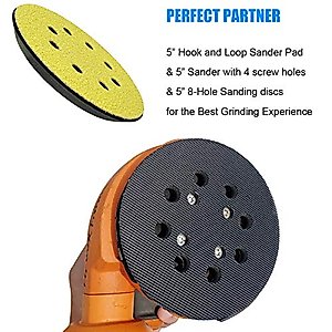 5" Hook and Loop Sander Pad for Ridgid R2600, R2601 Random Orbit Sanders - Replacement for Pad Part Number 300527002 - with Extra Hard Backing