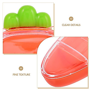 Luxshiny Snack Containers 2 Compartment Food Storage: Carrot Shaped Food Containers Divided Snack Boxes With Lid Snacks On The Go for Work and Travel Orange