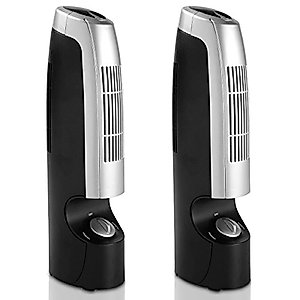 Goplus 2 PCS Mini Air Cleaner Air Ionizers for Home Office Odor Allergies Eliminator from Pets, Smoking, Cooking and Laundry, 2 Speed Operations
