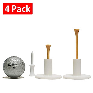 Vinyl Quote Me Rubber Golf Tee Holder Set for Practice & Driving Range Mats (4 Pack)