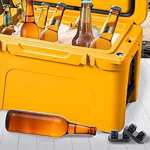 GrliTra Cooler Feet Replacement Non-Slip Rubber Feet for RTIC Coolers Models 45qt 65qt 110qt 145qt Durable Thickened Rubber Feet Outdoor Camping Protection for YETI Cooler Accessories, Black (4 Pcs)