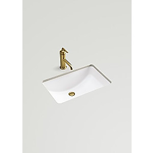 Ladena 2214-0 Rectangular undermount Bathroom Sink with Curved Bottom, 20-7/8" W x 14-3/8" L, White