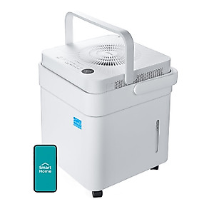 Midea Cube 20 Pint Dehumidifier for Basement and Rooms at Home for up to 1,500 Sq. Ft., Smart Control, Works with Alexa (White), Drain Hose Included, ENERGY STAR Most Efficient 2022