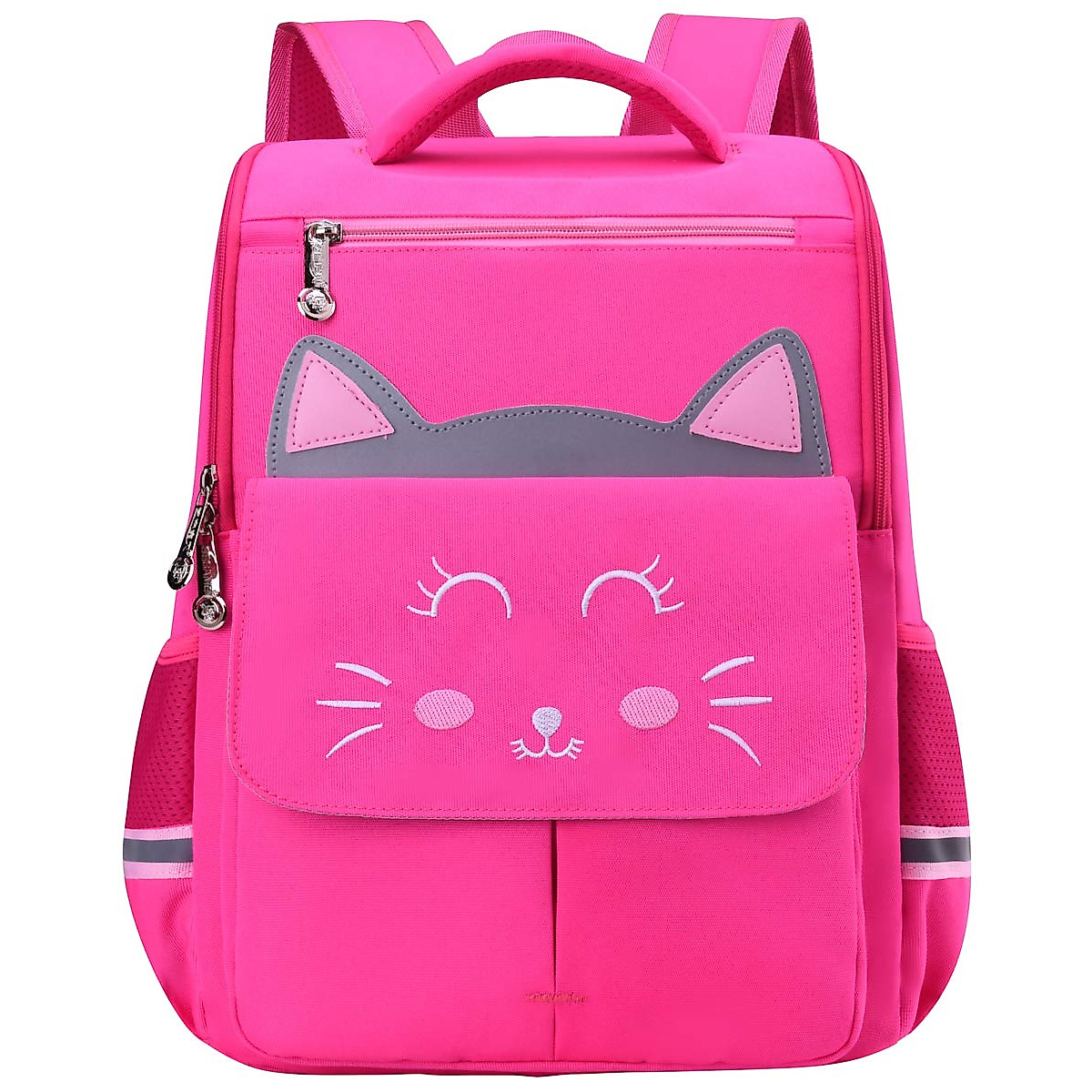 YUSSTAR Kids Backpack Chest Strap Kindergarten Elementary 1-2 Grader Boy Girl School Bag (Cat1-rose)