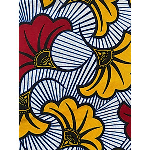 African Print Fabric, Cotton Ankara, 1 Yard, Africa Ethnic Pattern, Printed Fabric, Tribal Print, One Yard, Ankara Wax (B23)
