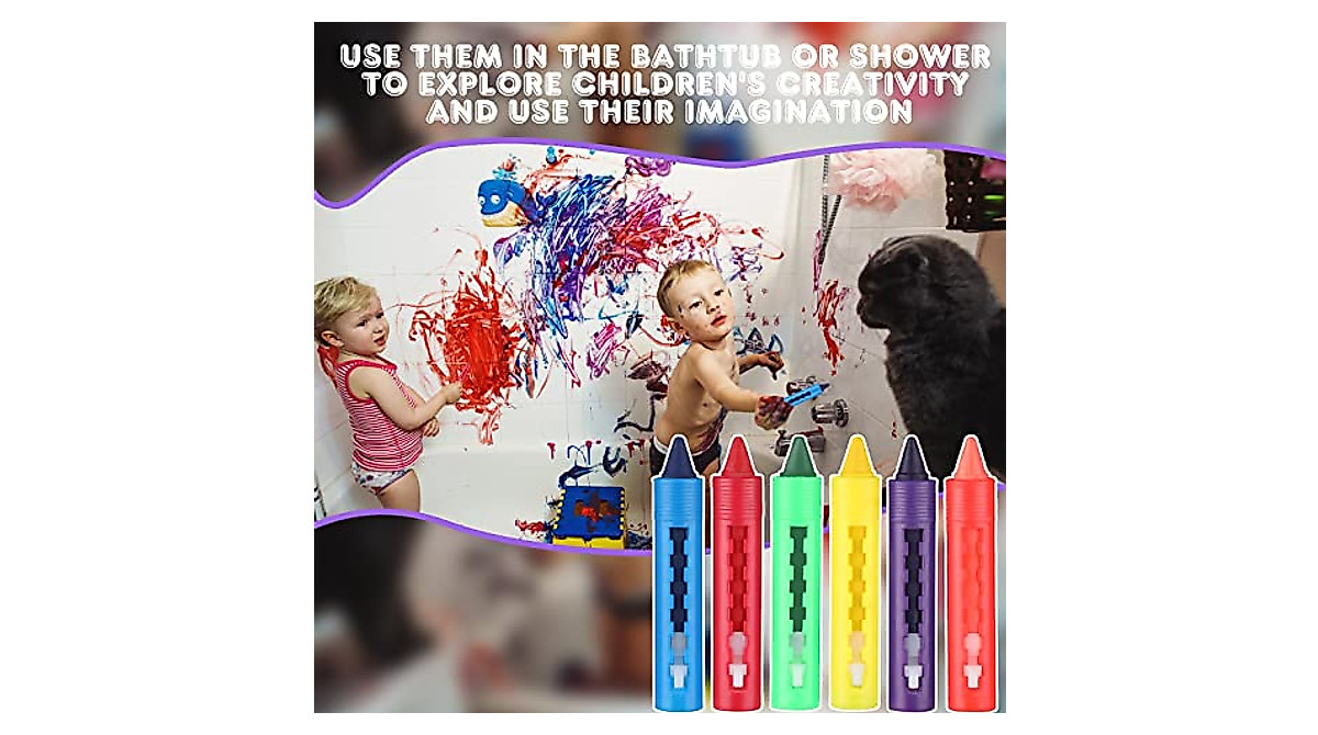 Bath Crayons for Kids – Washable, Non-Toxic Bathtub Markers