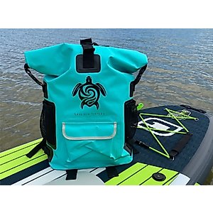 GILI Waterproof Backpack with Roll Top Closure, Easy Access Front Zipper, Side Mesh Pockets & Molle Webbing | Keep Your Gear Completely Dry while Paddle Boarding, Kayaking, Canoeing (28L Black)