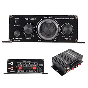 AK-160BT5.0 Power Amplifier,20Wx2 20Hz-20KHz DC 12V HiFi Mini Amp Home Theater Stereo Receiver,Receiver Audio Amplifier for Car Home