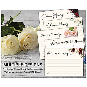 100 Large Share A Memory Cards - Oversize - 5" x 7" - Celebration of Life - Birthday - Funeral - Memorial - Graduation - Bridal Shower Game - Going Away - Anniversary - Retirement