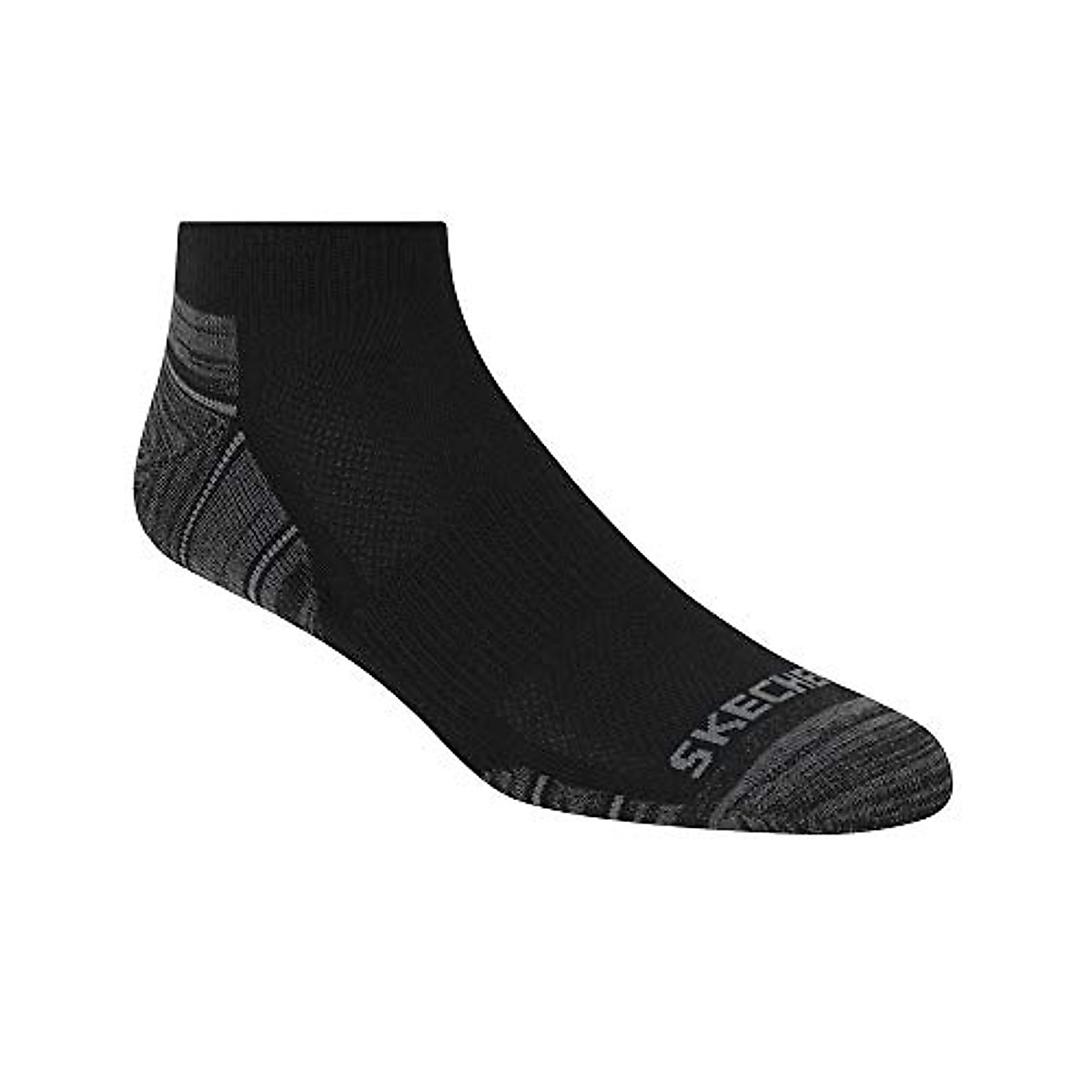 Skechers mens 6 Pack Low Cut Running Socks, Black, 10 13 US