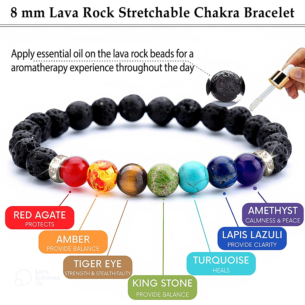 7 Chakra Necklace and Bracelet Set for women & men Orgone Healing Pendant with Adjustable Cord – Chakra Necklace and bracelet jewelry set for spiritual healing